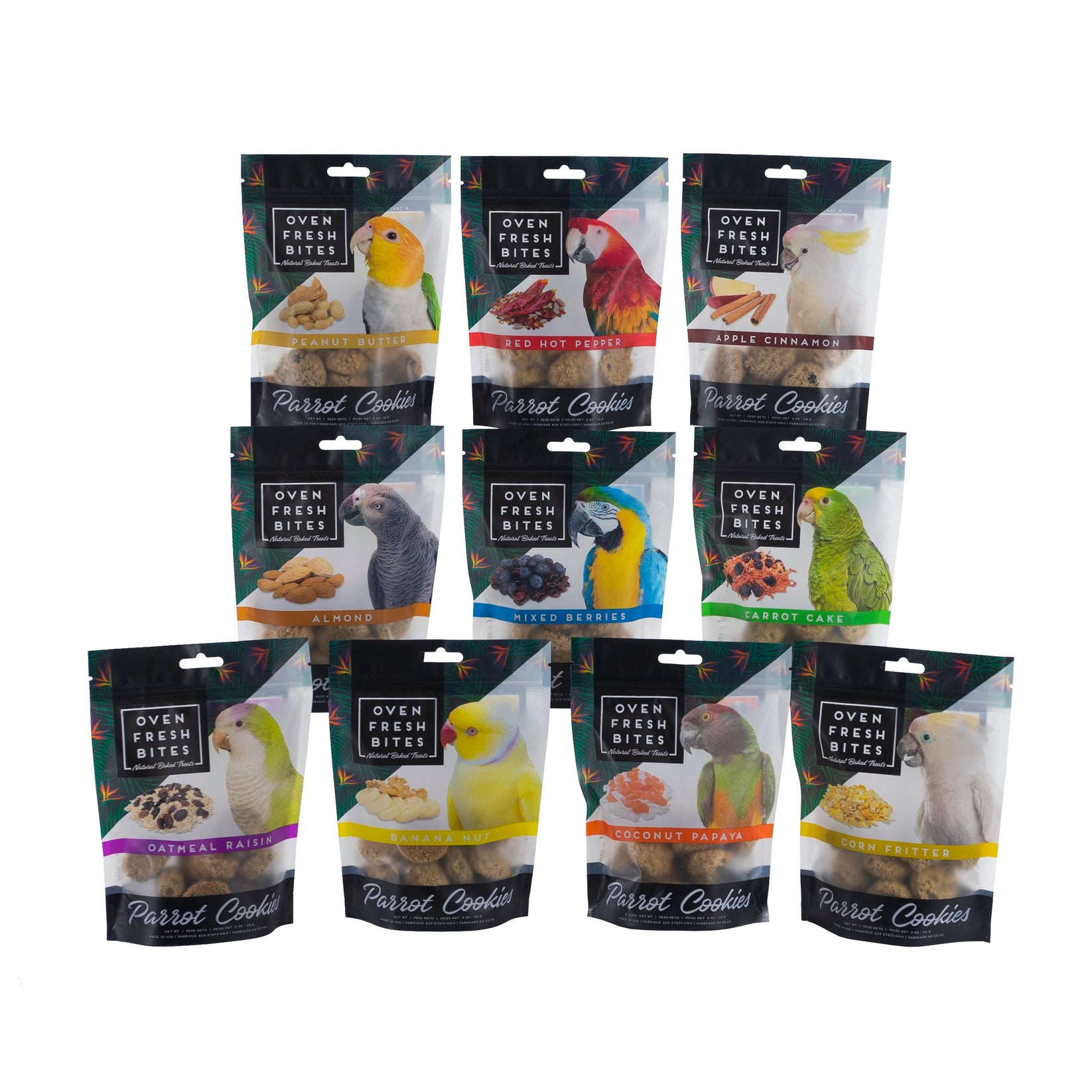 Oven Fresh Bites - 4 oz Parrot Cookies | Caitec